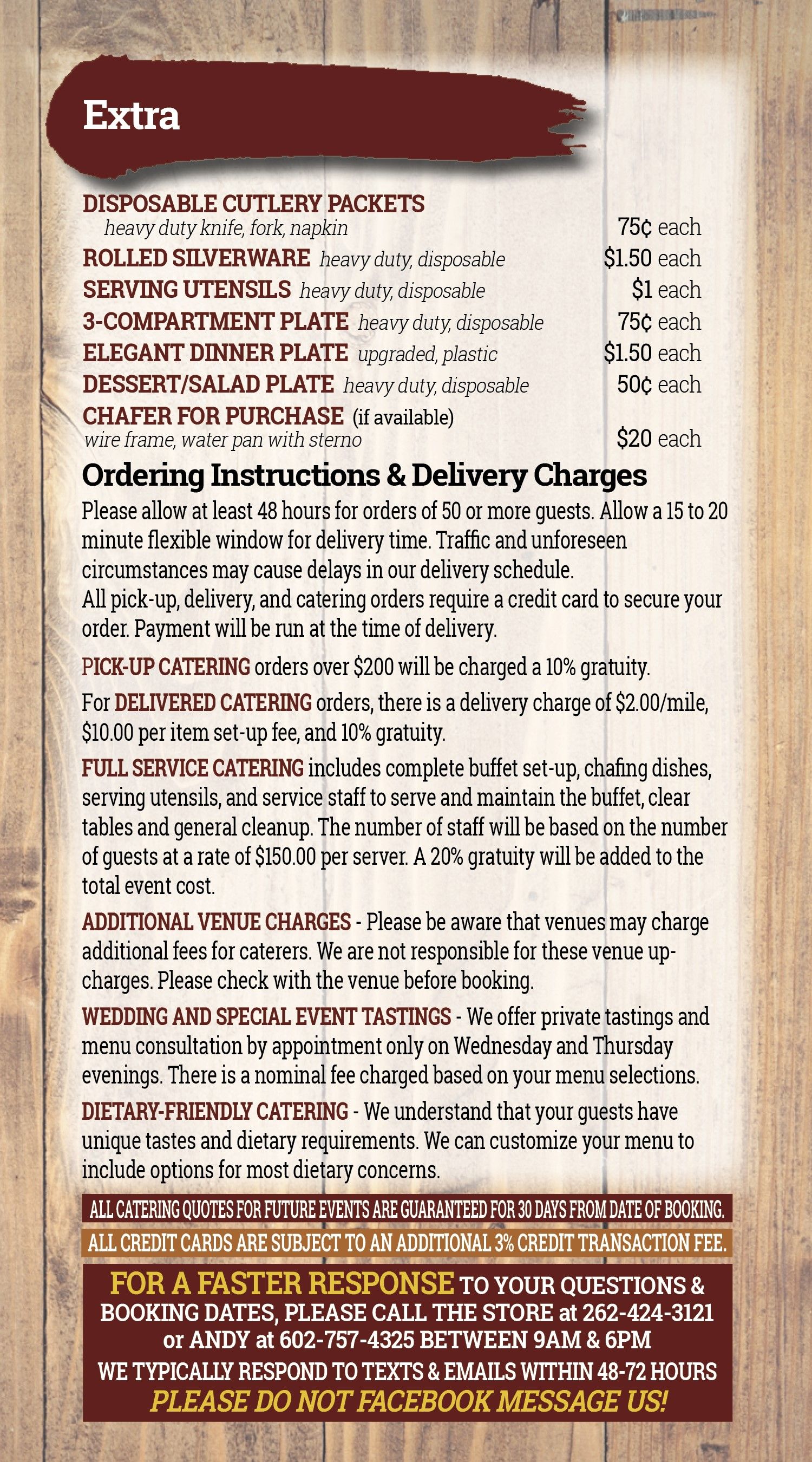 BBQ Menu for Hartford WI | The Barbecue Company Grill & Catering