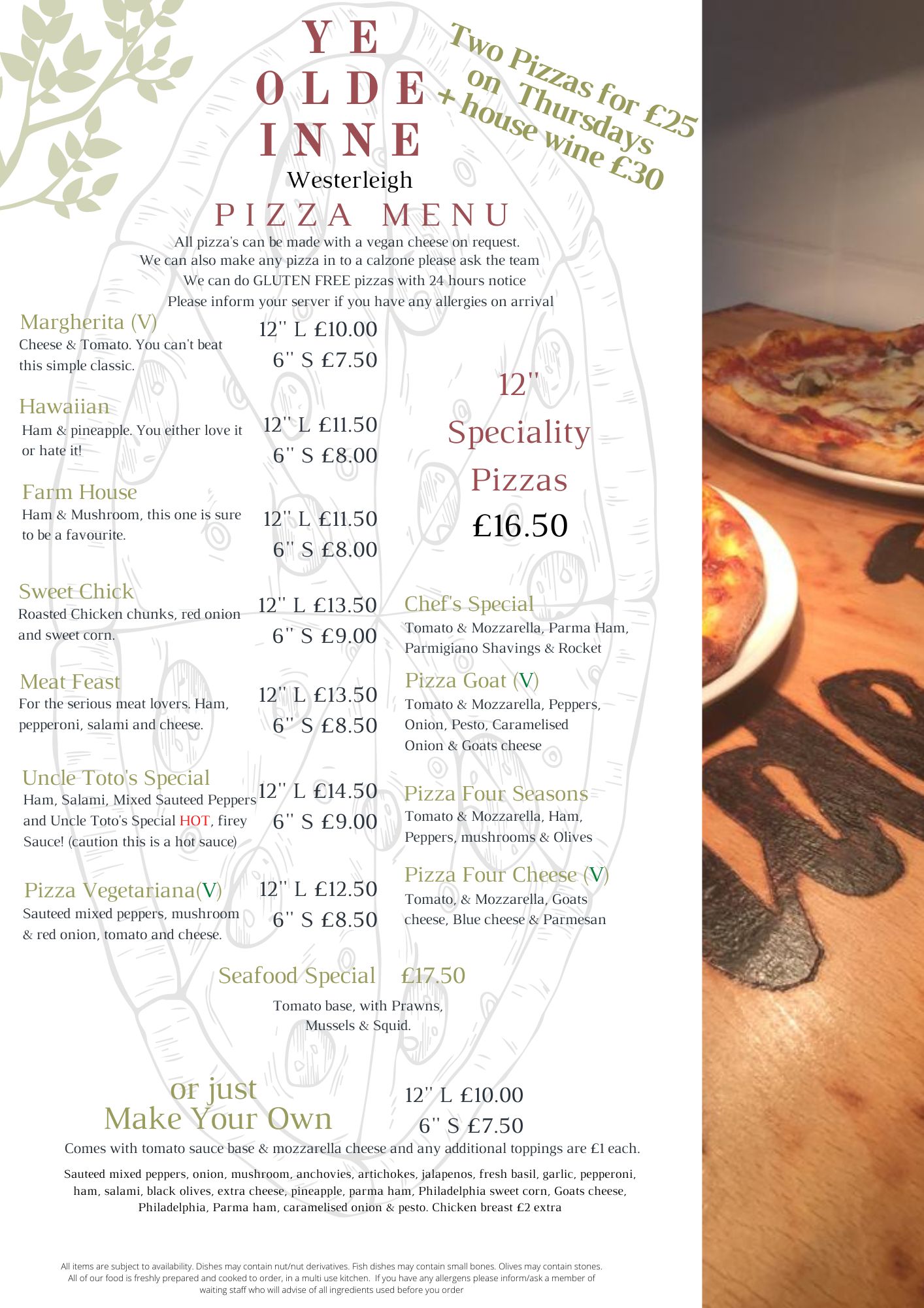 Food & Drink | Ye Olde Inne Westerleigh, Bristol