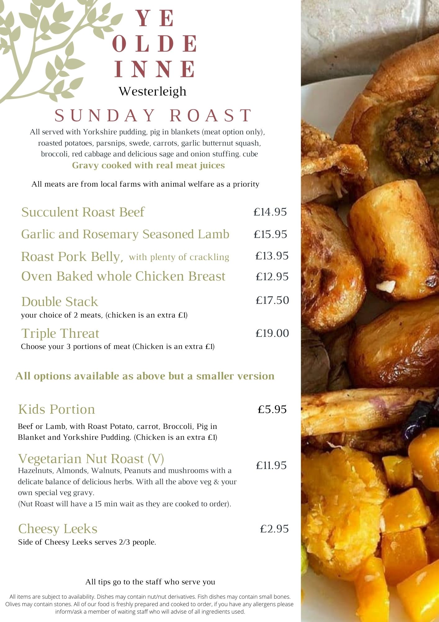 Food & Drink | Ye Olde Inne Westerleigh, Bristol