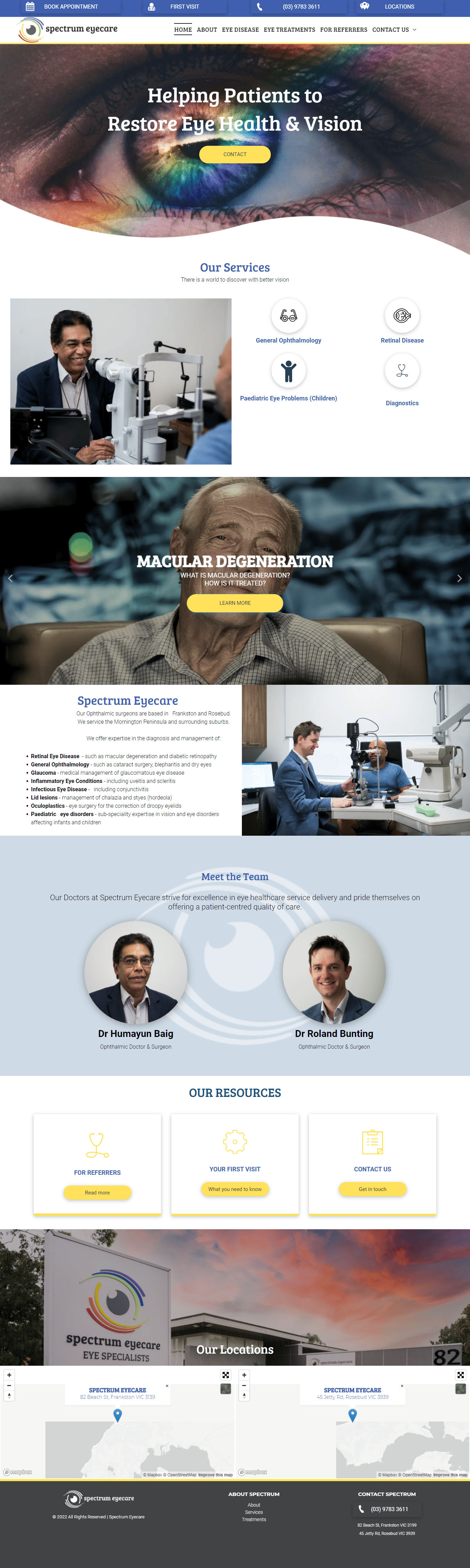 Website Design for Eye Surgeons | Australia