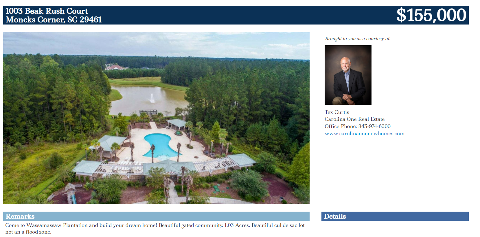 Available Buildable Properties in the Low Country