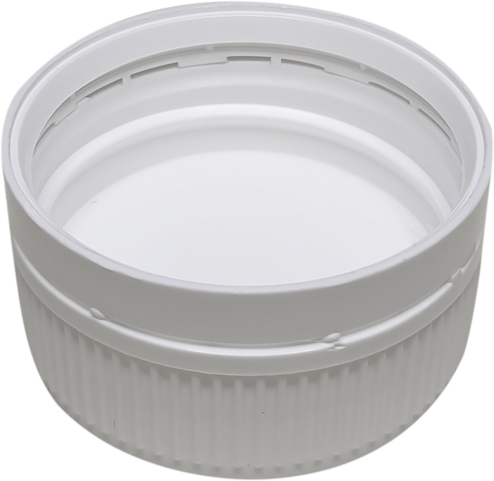 38mm White TE Cap with Cello Wad - Primo Plastics