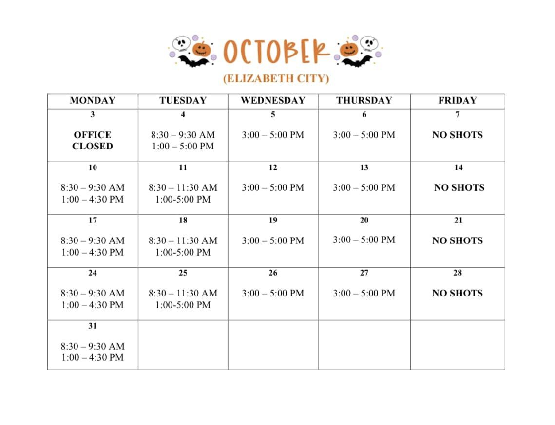 Allergy Shot Schedule | Elizabeth, NC