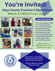 HaysCo Pct. 2 Open House welcomes county residents on March 3