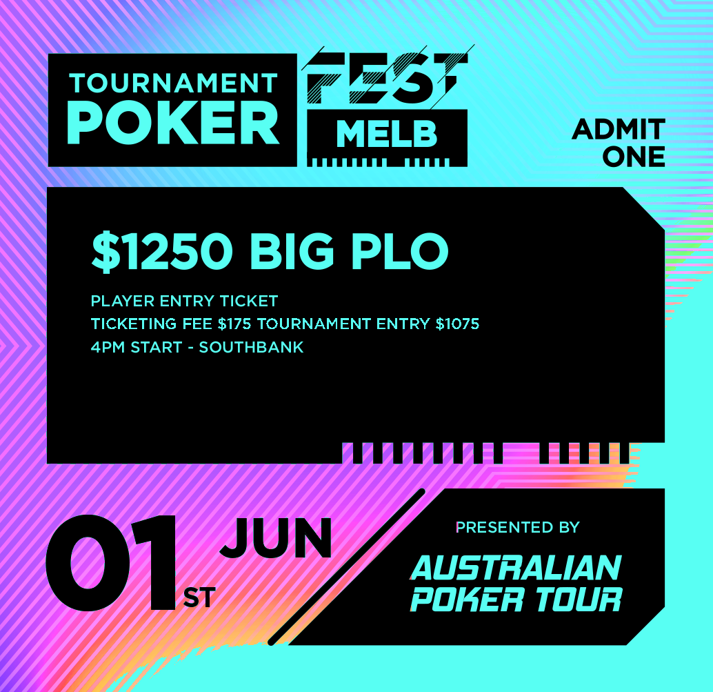 Tournament Poker Fest Melbourne - Tickets Now Selling