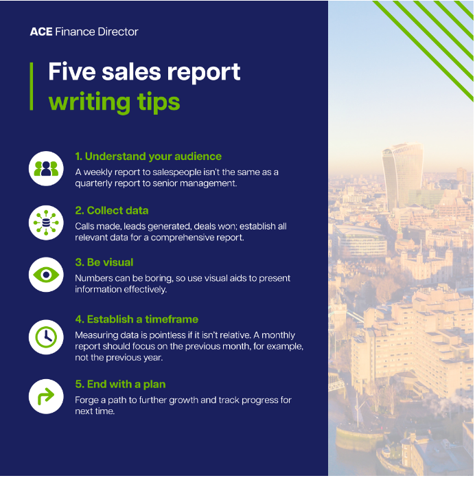 Five sales report writing tips