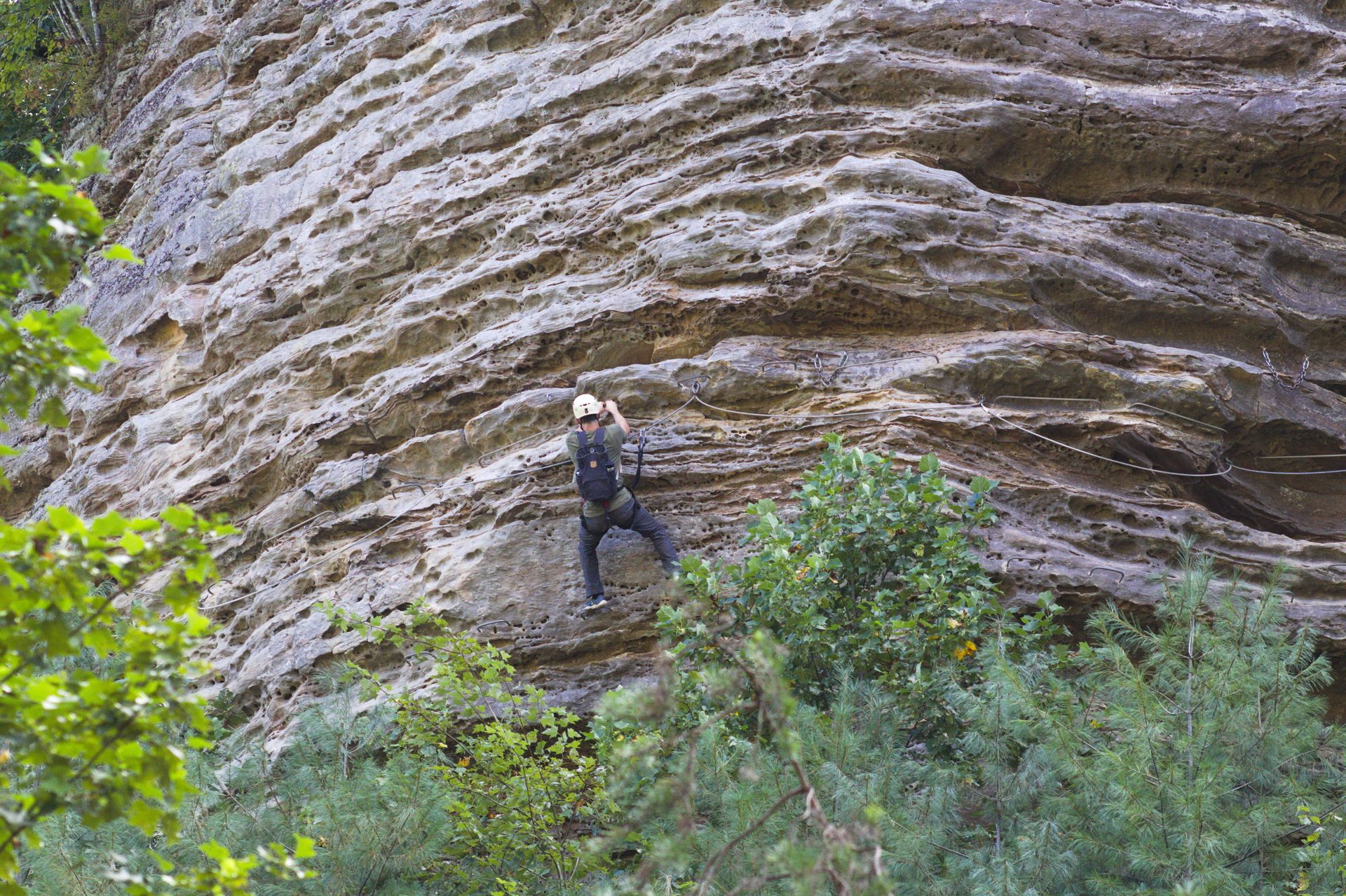 How Hard Are the Most Advanced Sections of the Red River Gorge Via Ferrata?