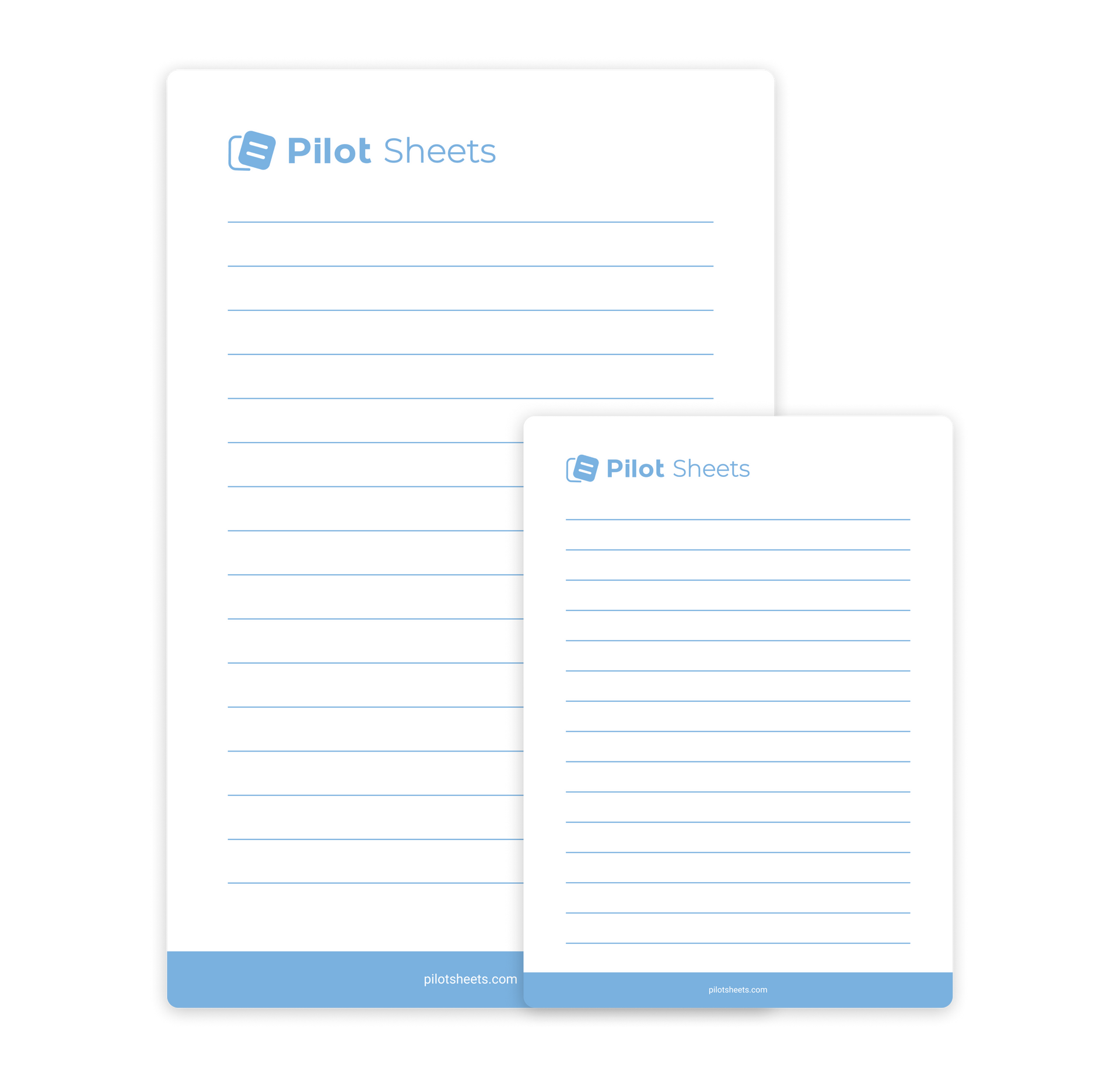Pilot Sheets Bundle: Standard & Mini Notepads for Pilots