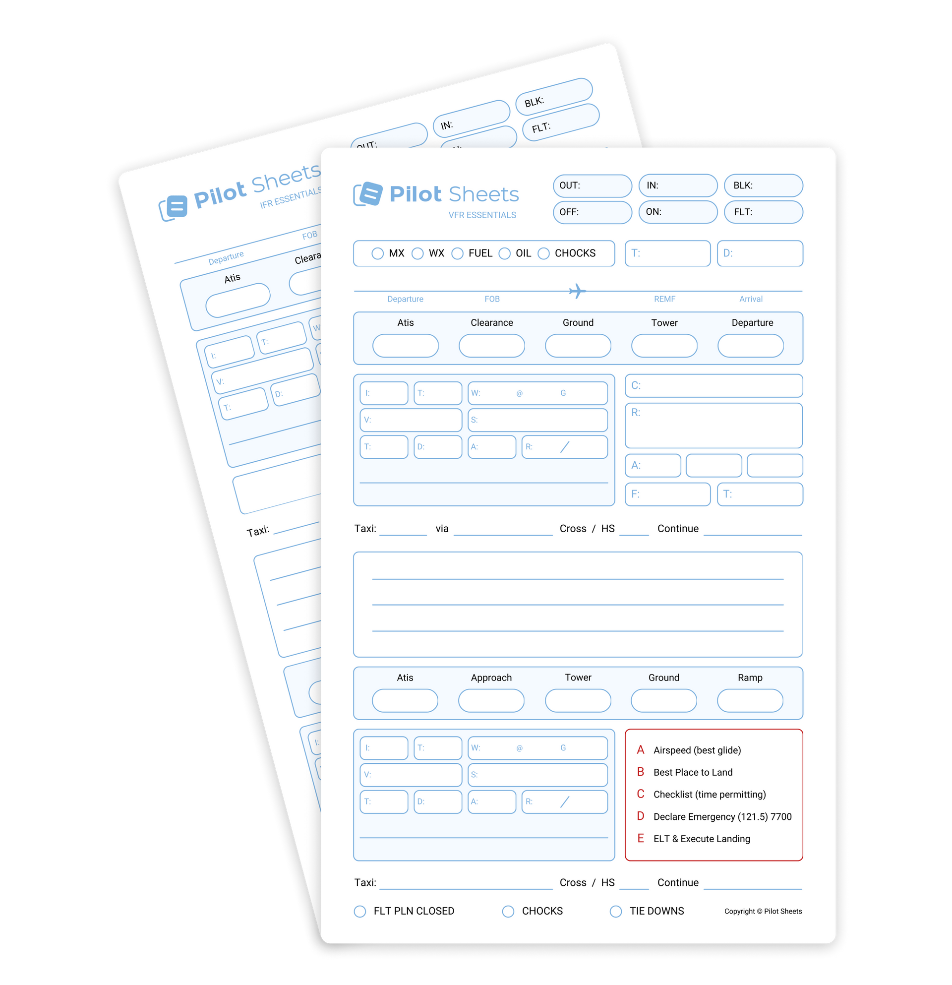 VFR & IFR Essentials - Bundle | Pilot Sheets