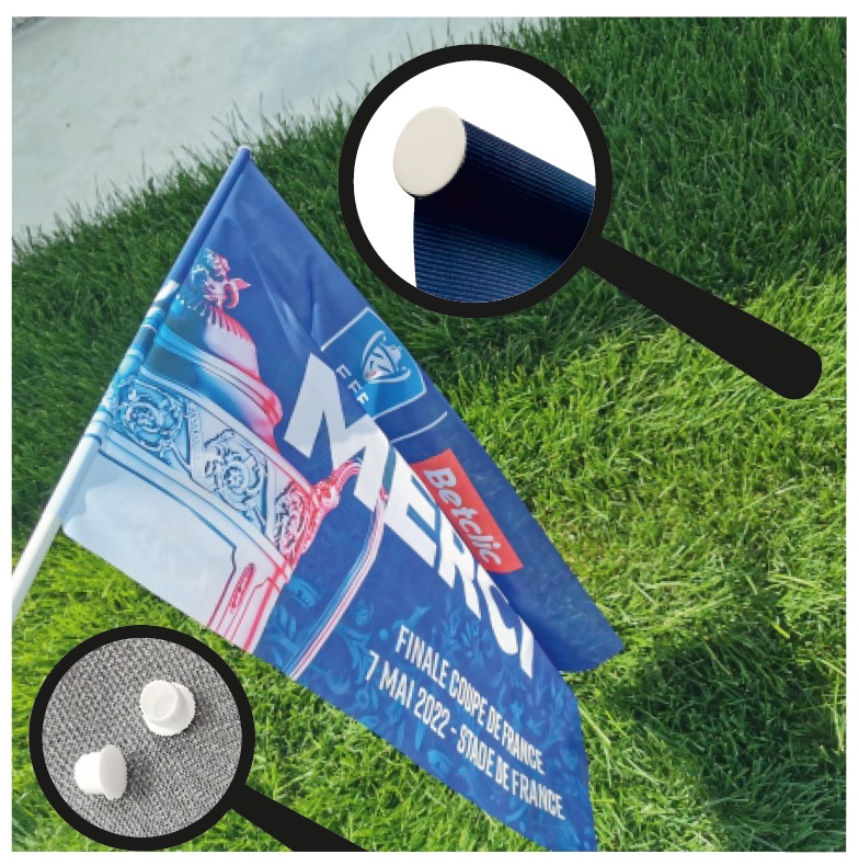 Supporterflagg med stang