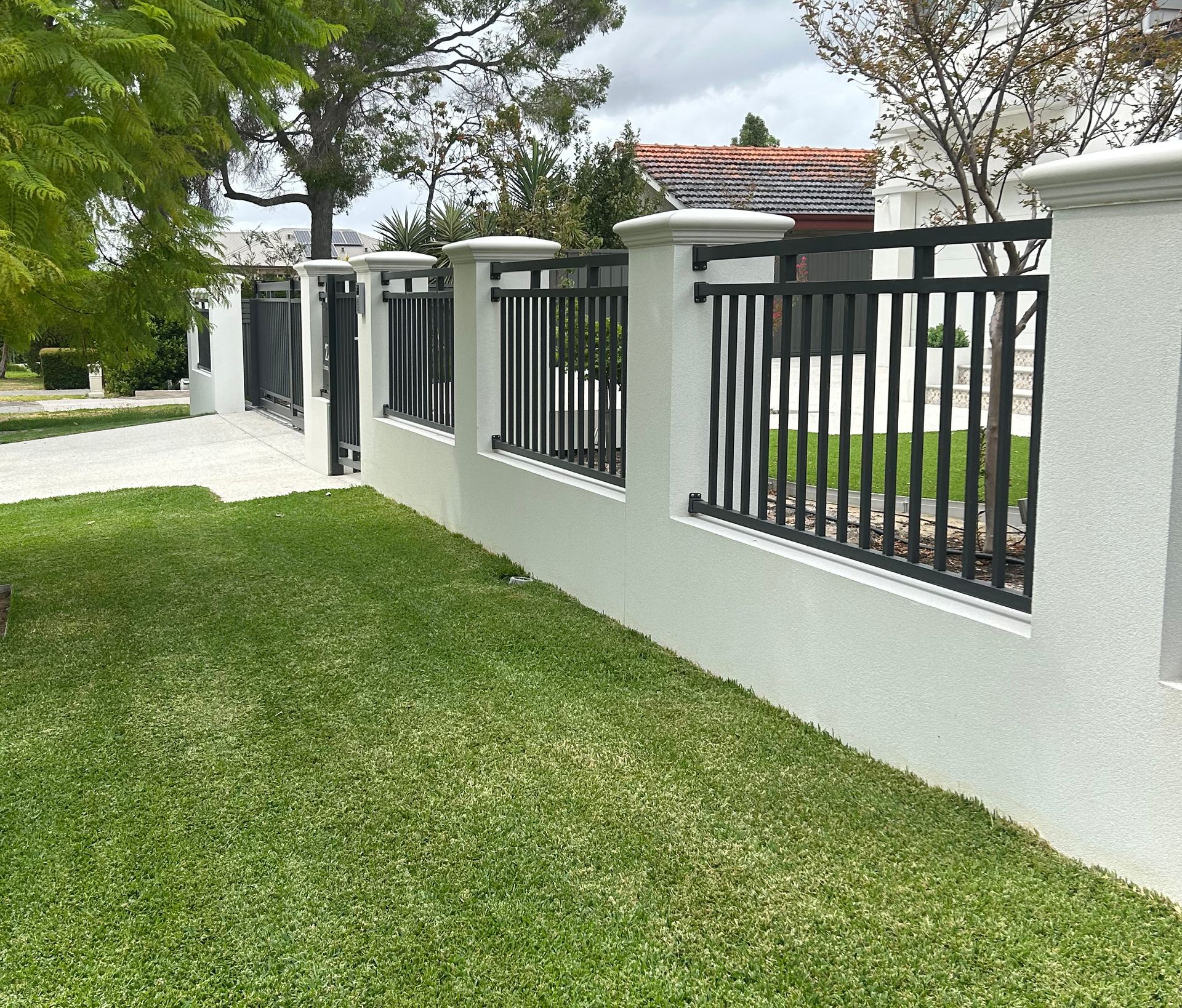 Rendered Brick Fences Perth | Brick Rendered Wall