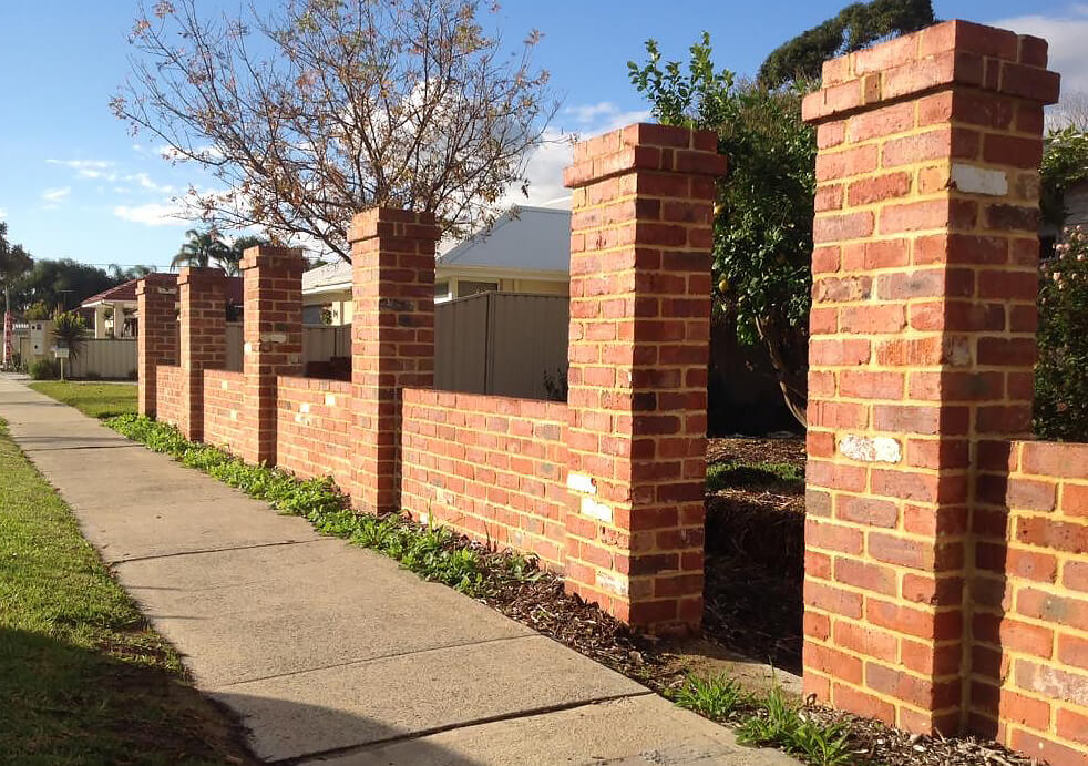Face Brick Fences | Slick Brick Perth