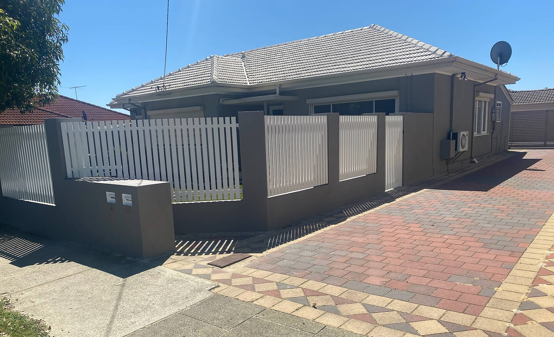 Rendered Brick Fences Perth | Brick Rendered Wall