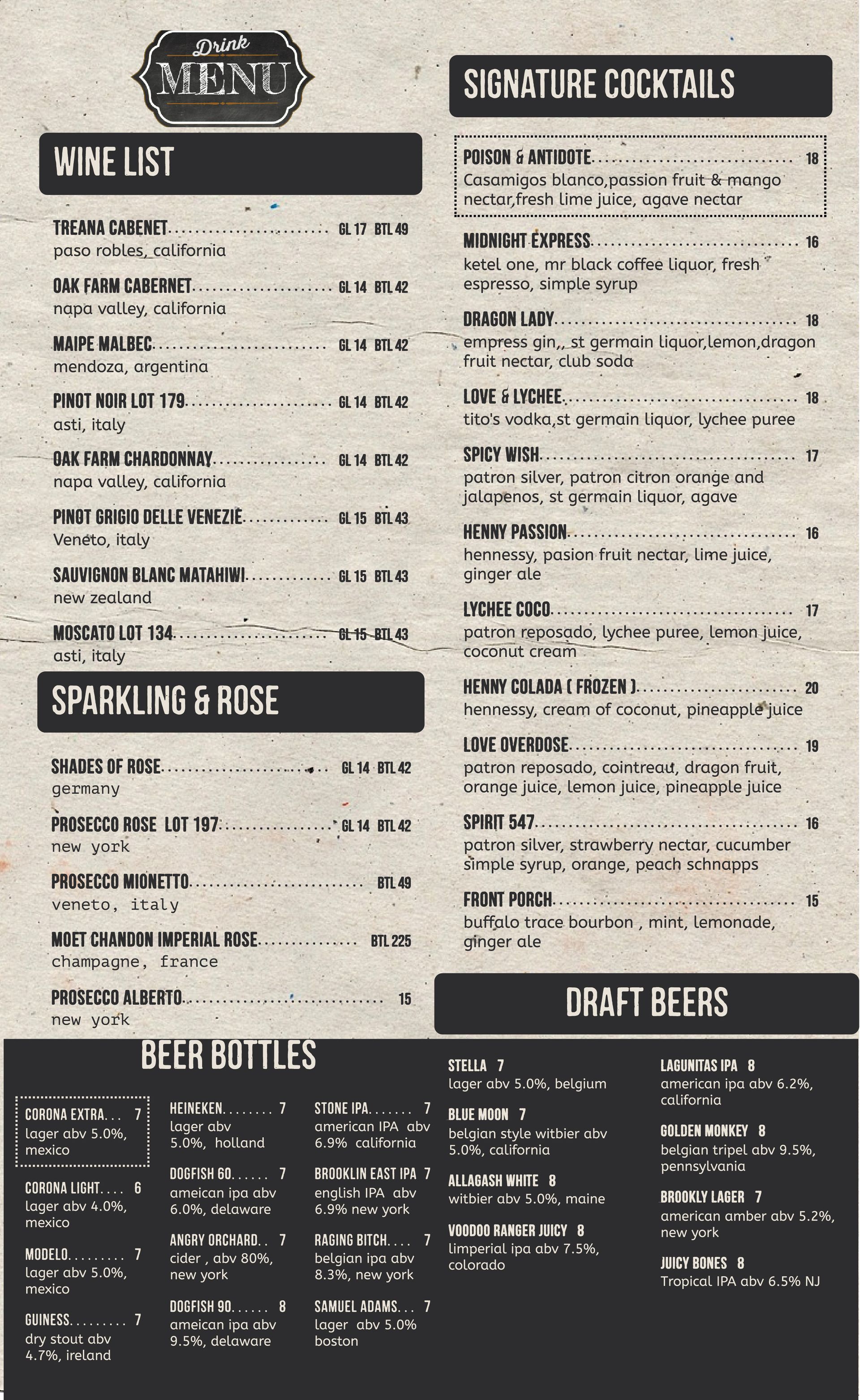 American & Mediterranean Food Fusion | Spirit Bar Restaurant ...
