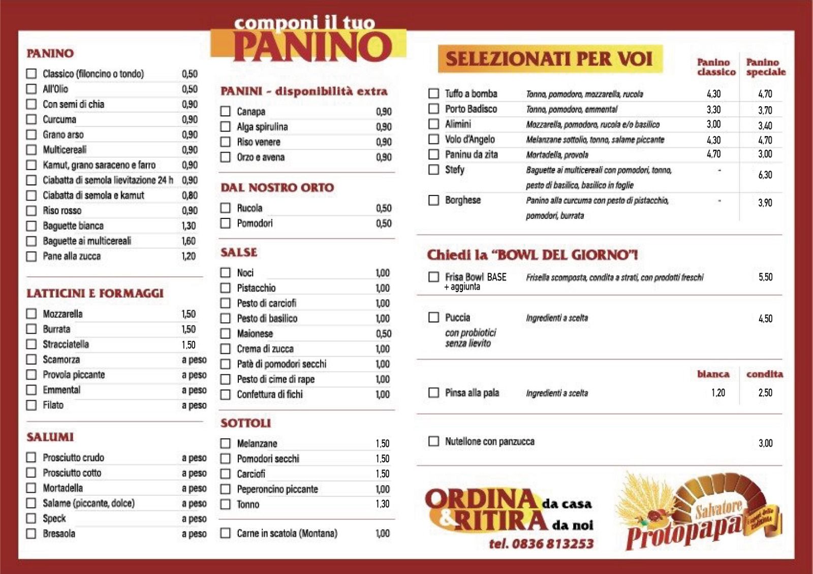 Prodotti tipici pugliesi a Giurdignano (LE) | Panificio Protopapa