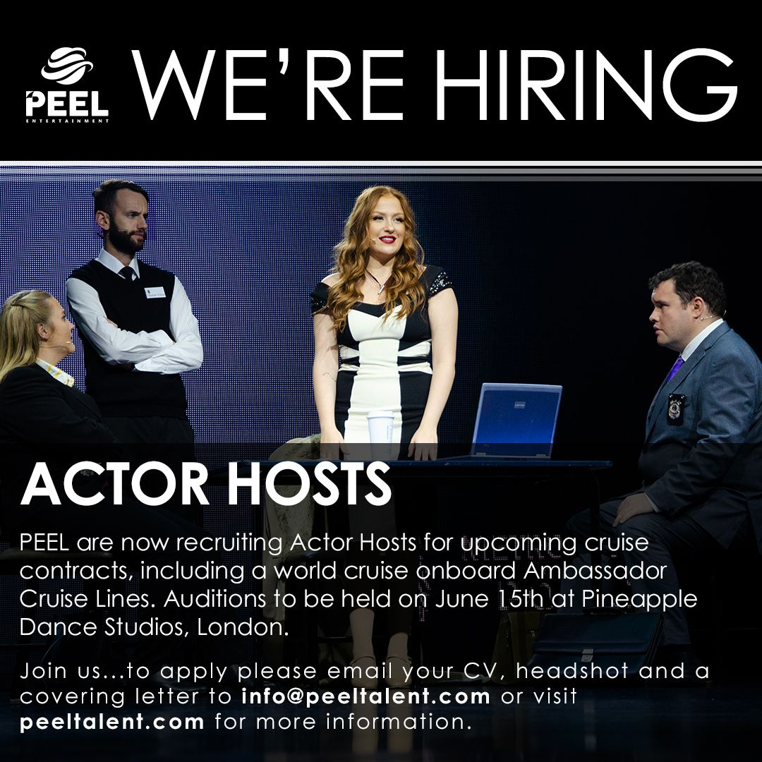 CRUISE – Actor Hosts, Peel Talent – Choice Model Management UK