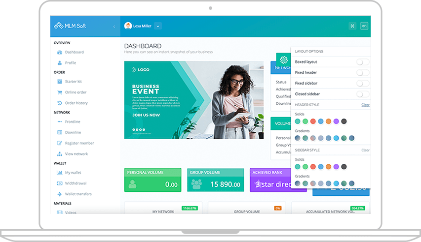 MLM Backoffice Software on | MLM Online Office website