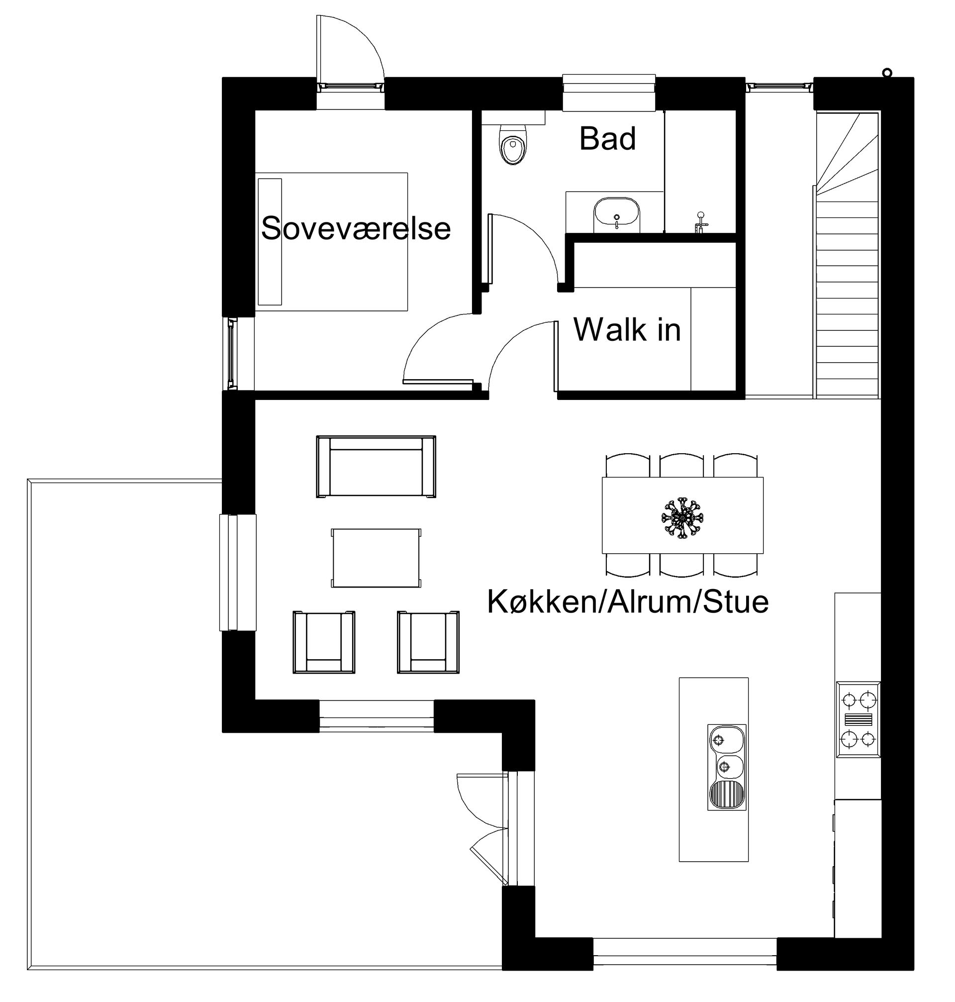 Arkitekt forslag 2/93 Længehus - Jely Huse