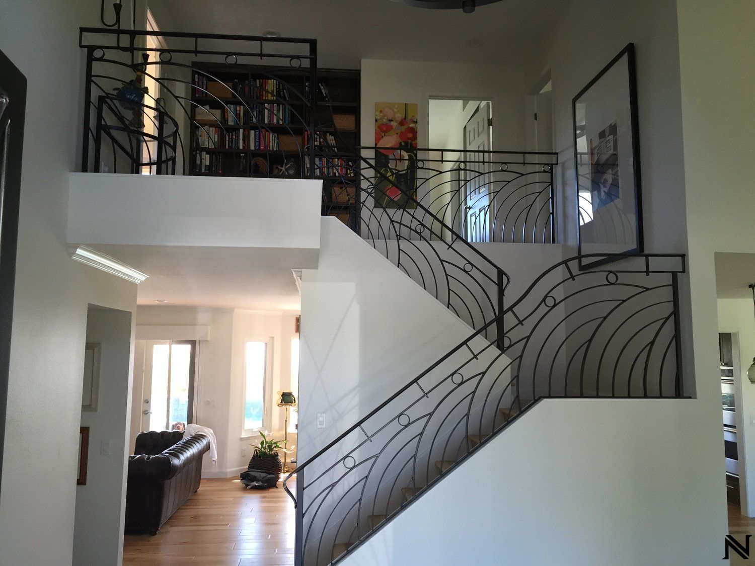 Modern Iron Stair Railings | Naddour's Custom Metalworks