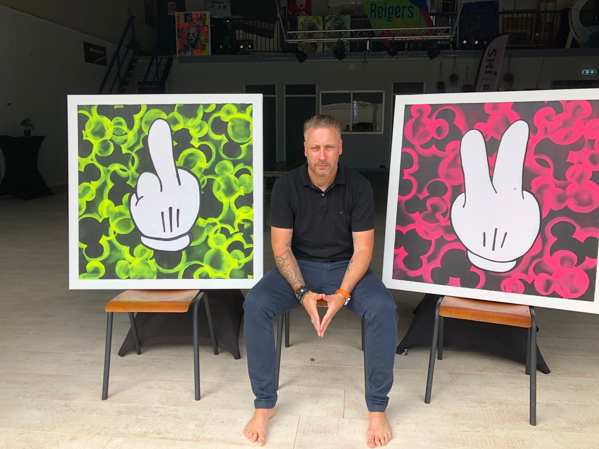 Nederlandse Kunstschilder, Mixed Media, Abstract, Pop Art