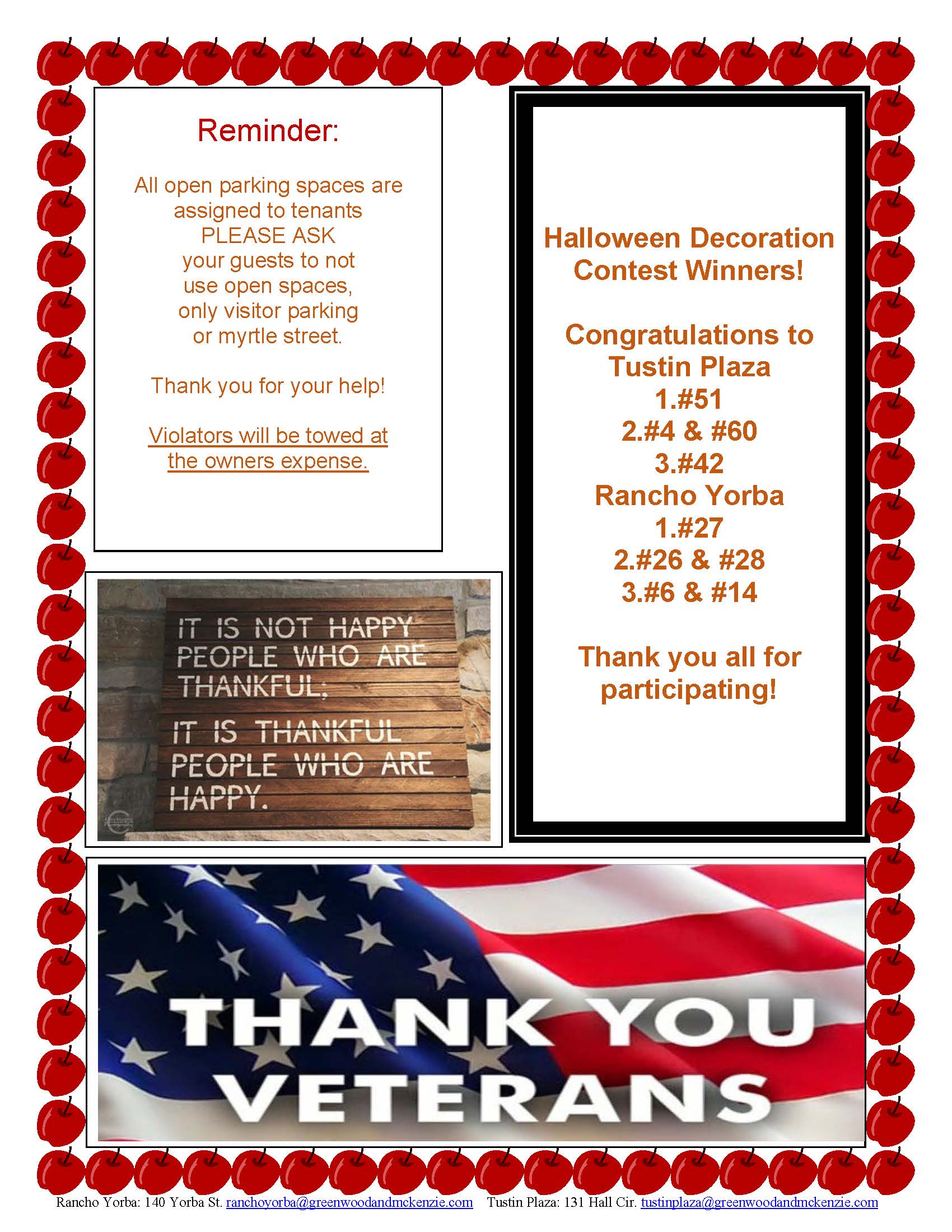 Resident Newsletter - November