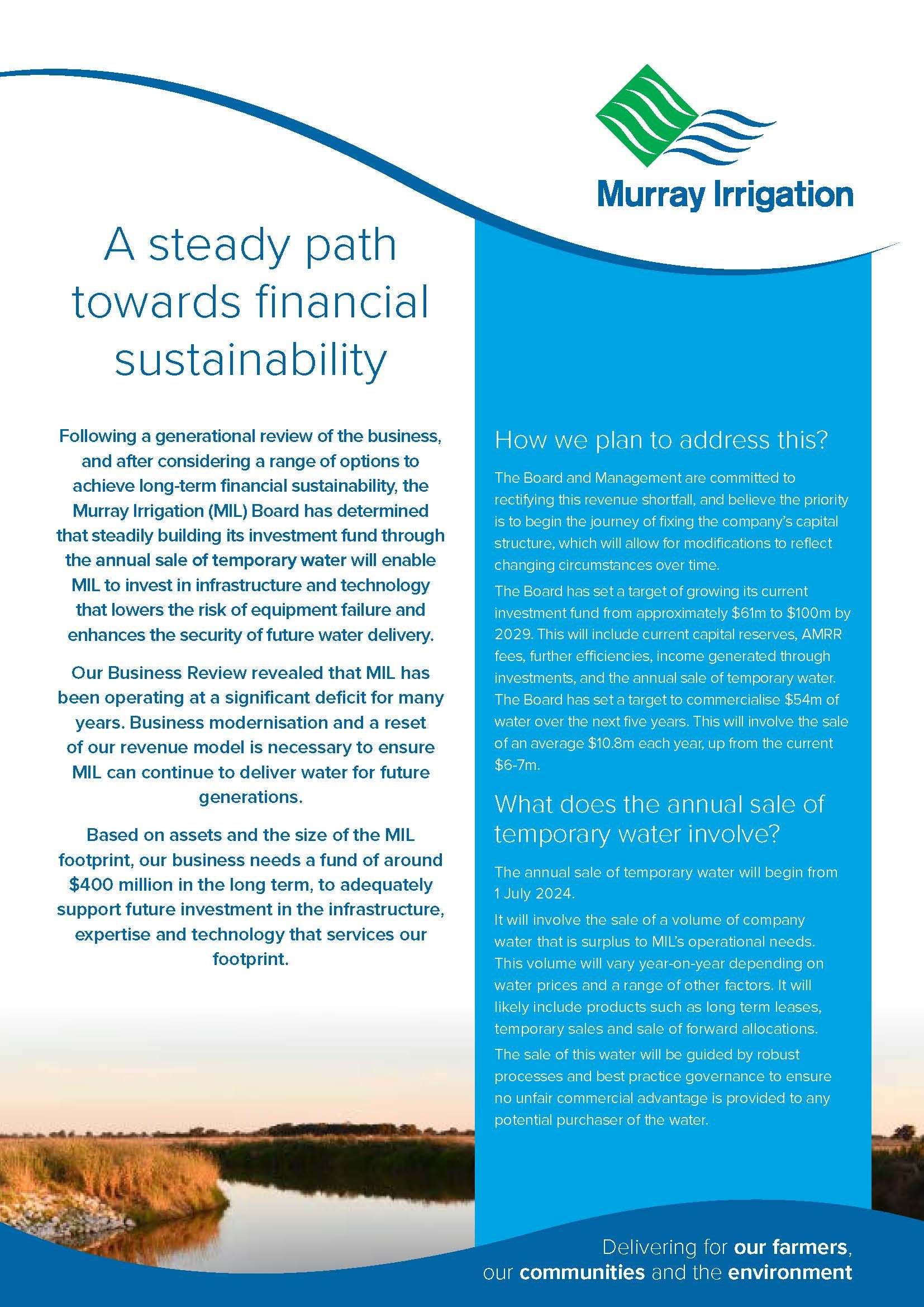 Business Review - Murray Irrigation