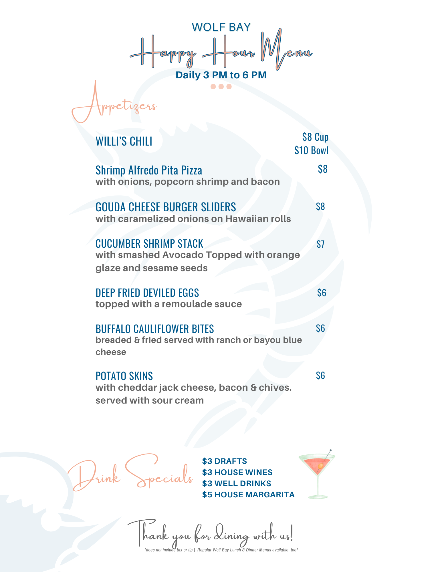 Wolf Bay Happy Hour