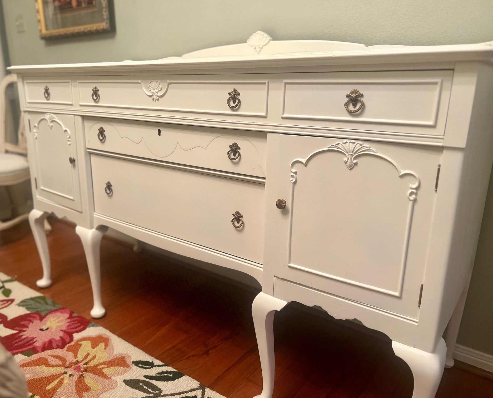 Colonial Style Soft White Buffet