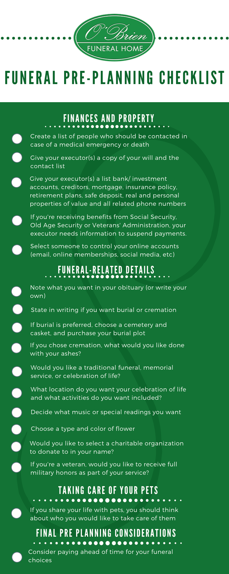 Funeral Pre Planning Checklist FREE Guide Funeral Pre Planning Checklist FREE Guide