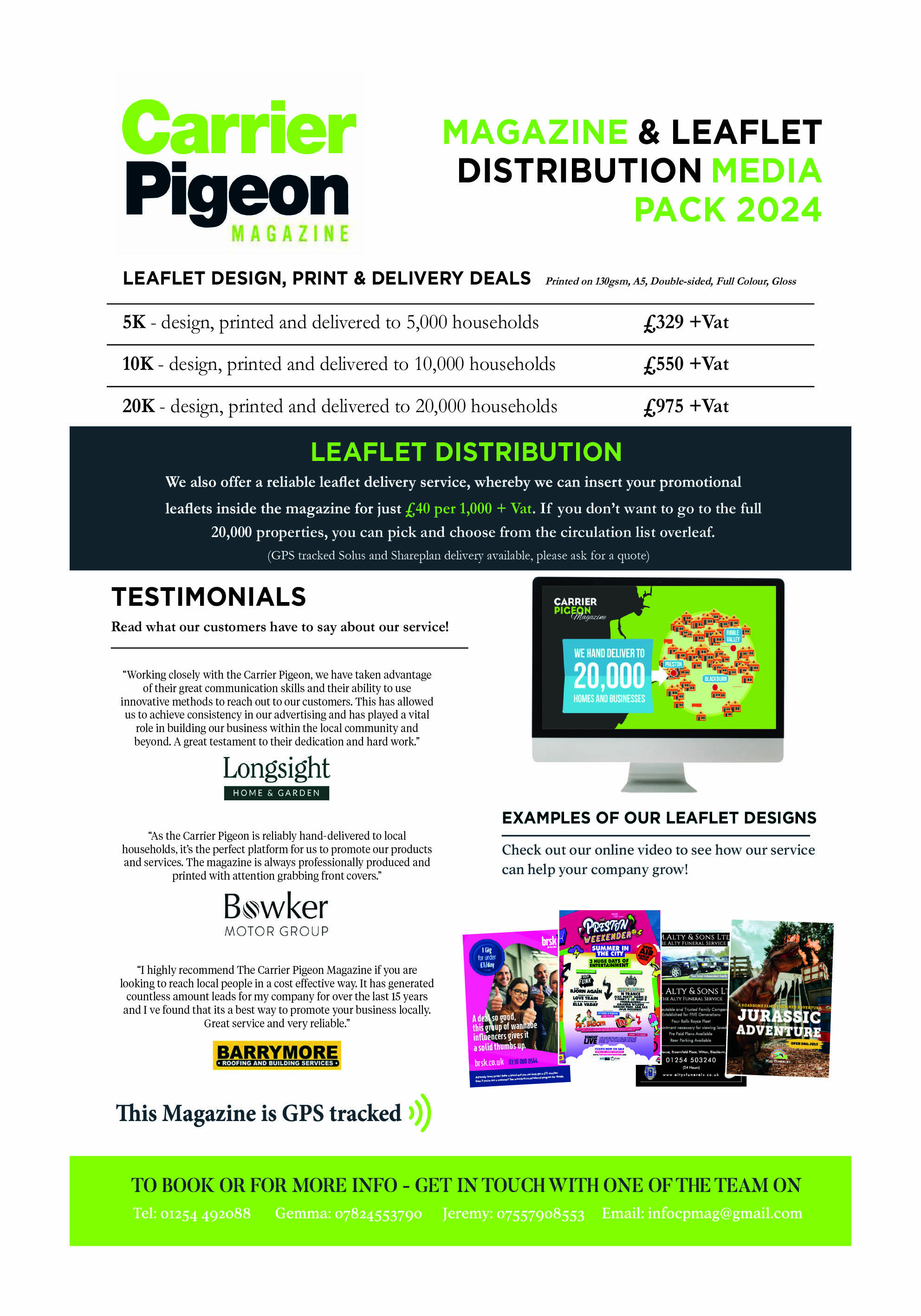 Leaflet design | The Carrier Pigeon Magazine