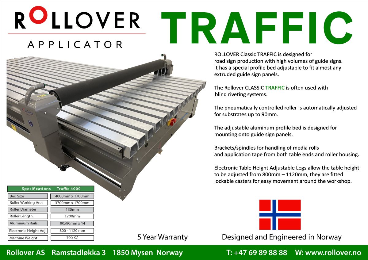 Traffic Application Table | Rollover Australia