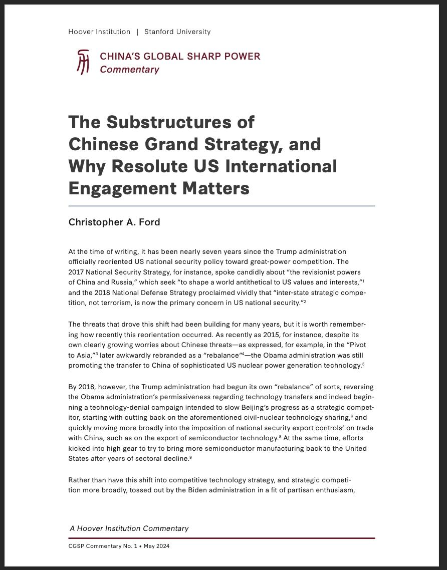 The Substructures of Chinese Grand Strategy, and Why Resolute US ...
