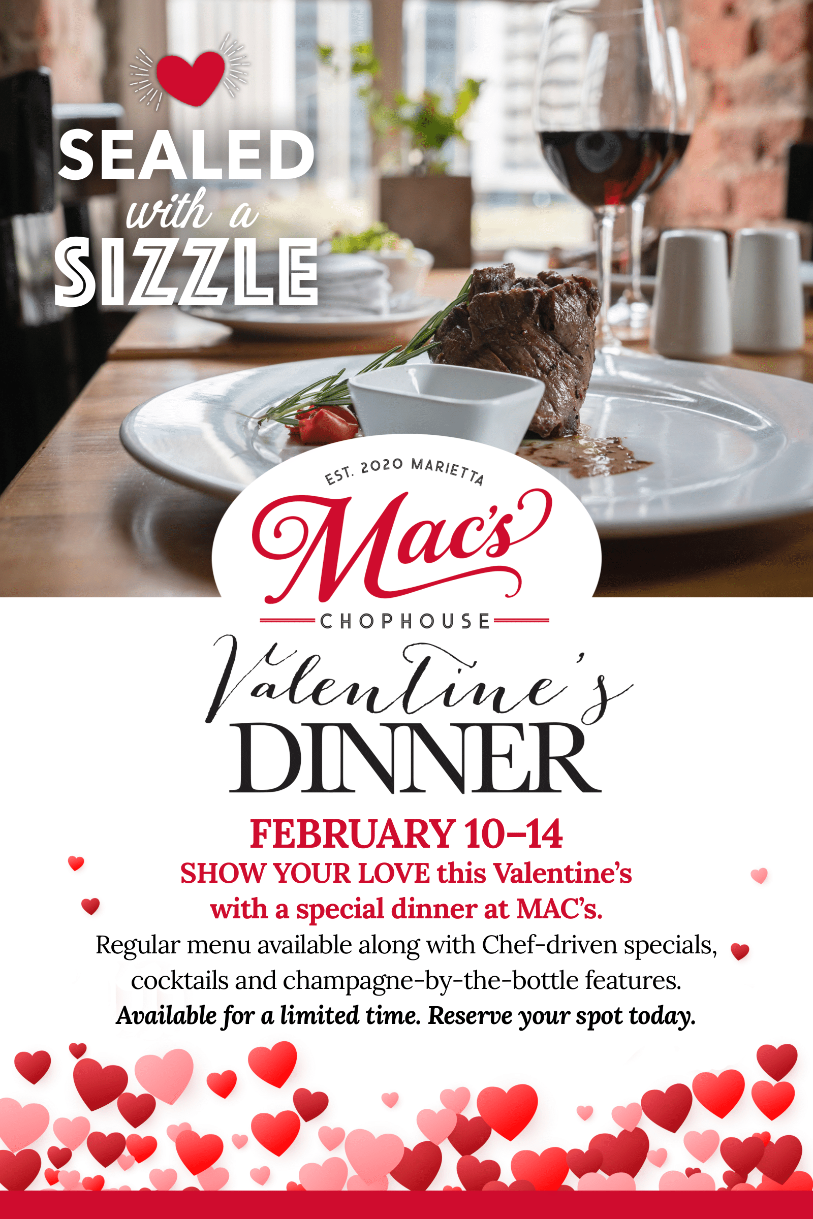 Valentine's Day at Mac's in Marietta | Mac's Chophouse