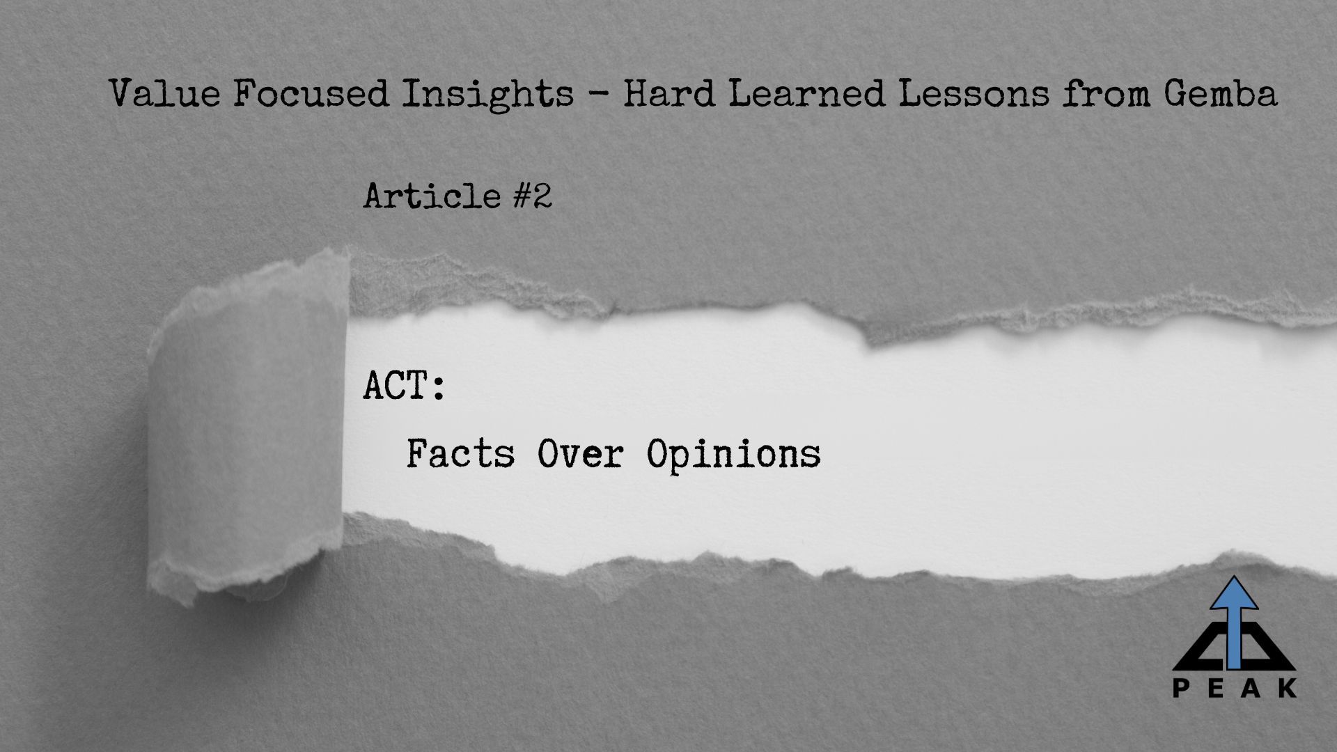 Value Focused Insights - Facts Over Opinions