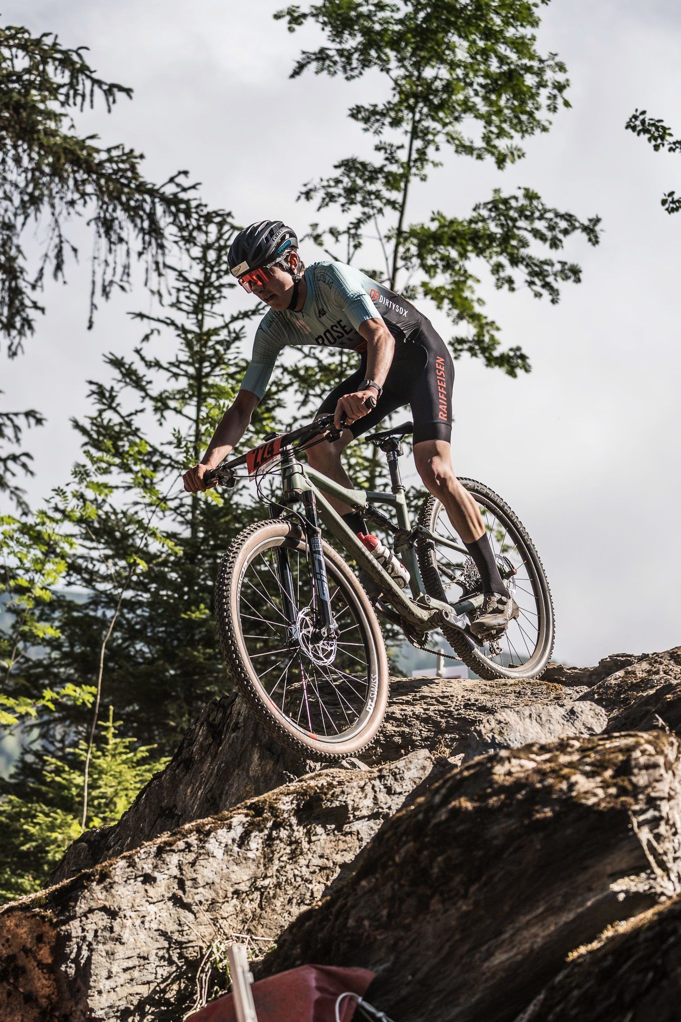 Mountainbiker Rose Bikes Schweiz Factory Racing Team, Leon Fischer ...