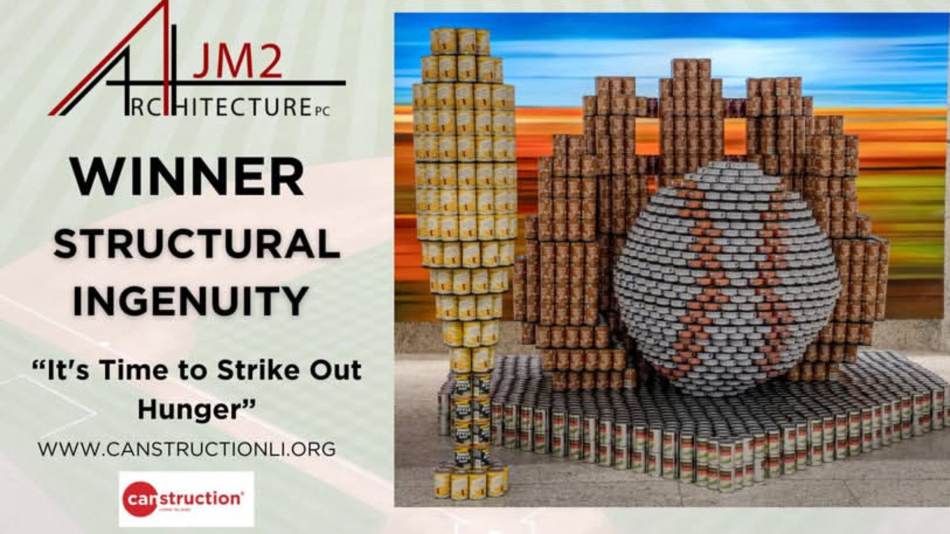 Building for a Cause: JM2 Architecture Joins Canstruction LI 2025