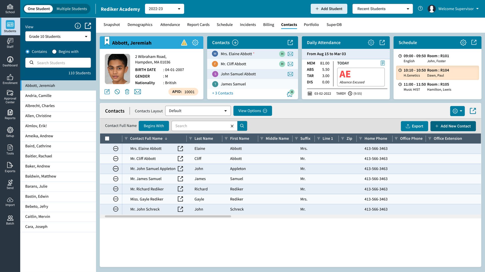 Software for student database management | Rediker Software