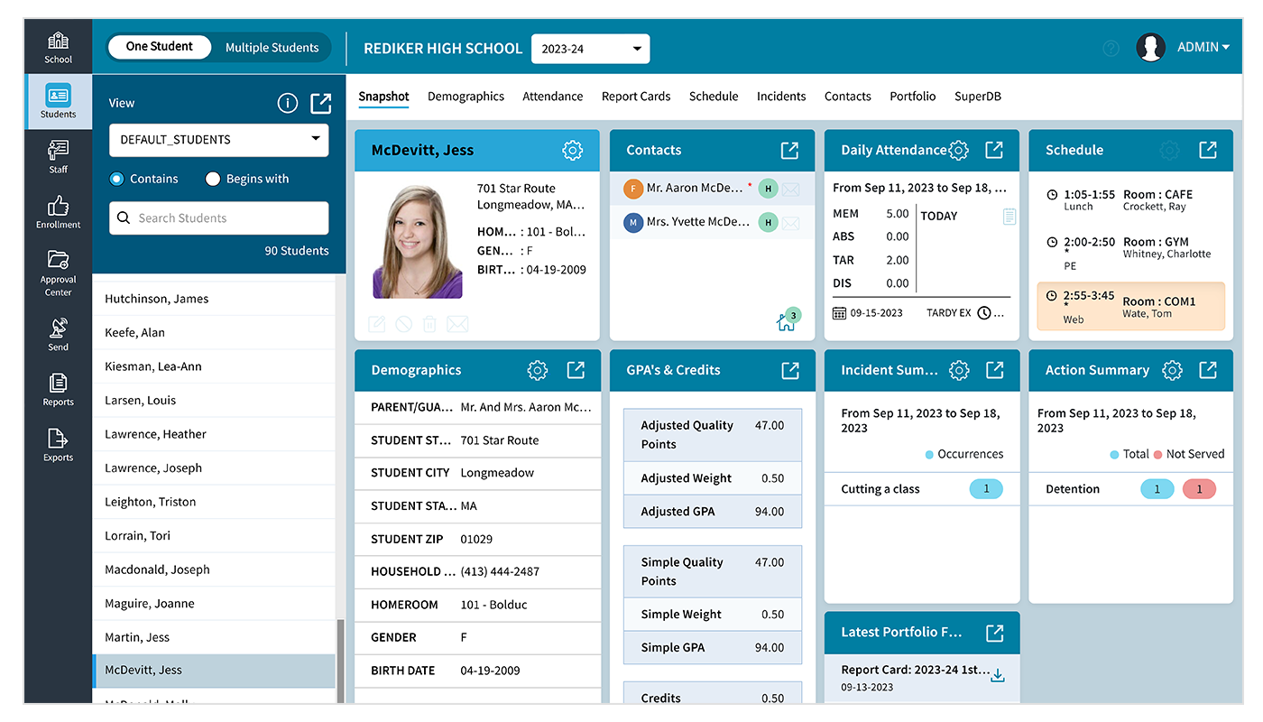 AdminPlus Student Information System - Get Started | Rediker Software