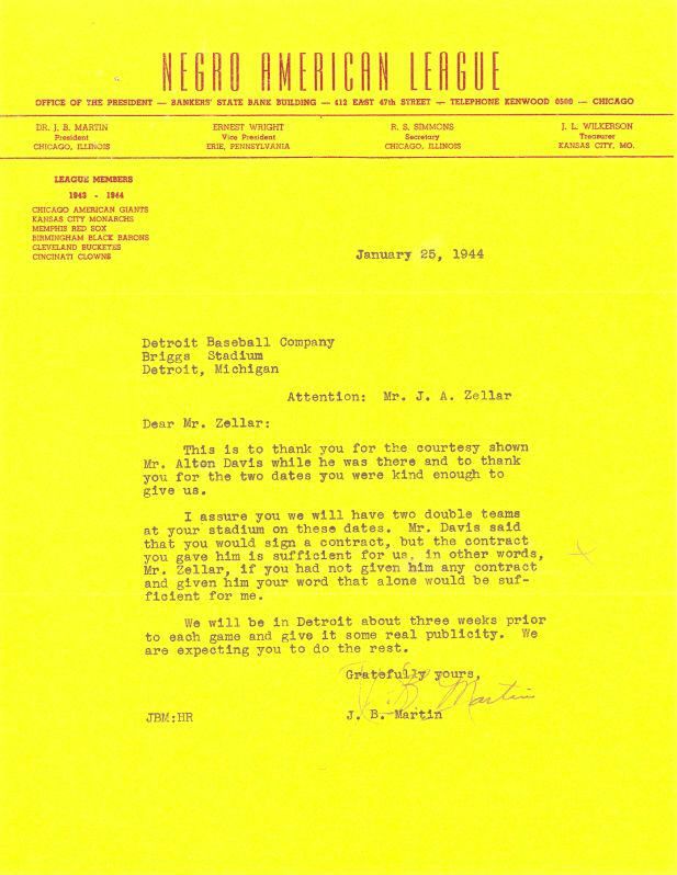 Explore Historical Documents | Negro League Baseball