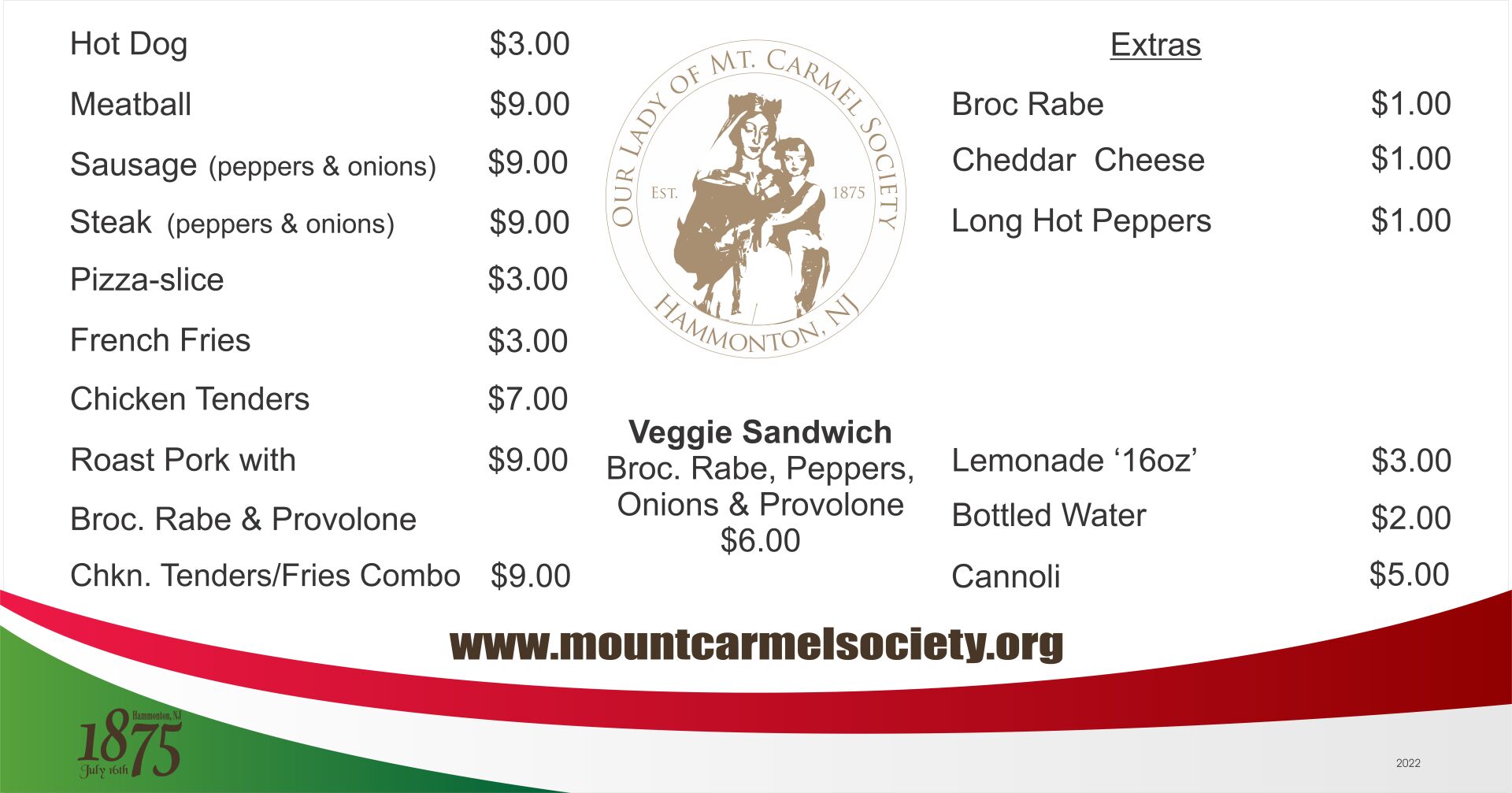 Feast Week Details | Our Lady of Mt. Carmel Society