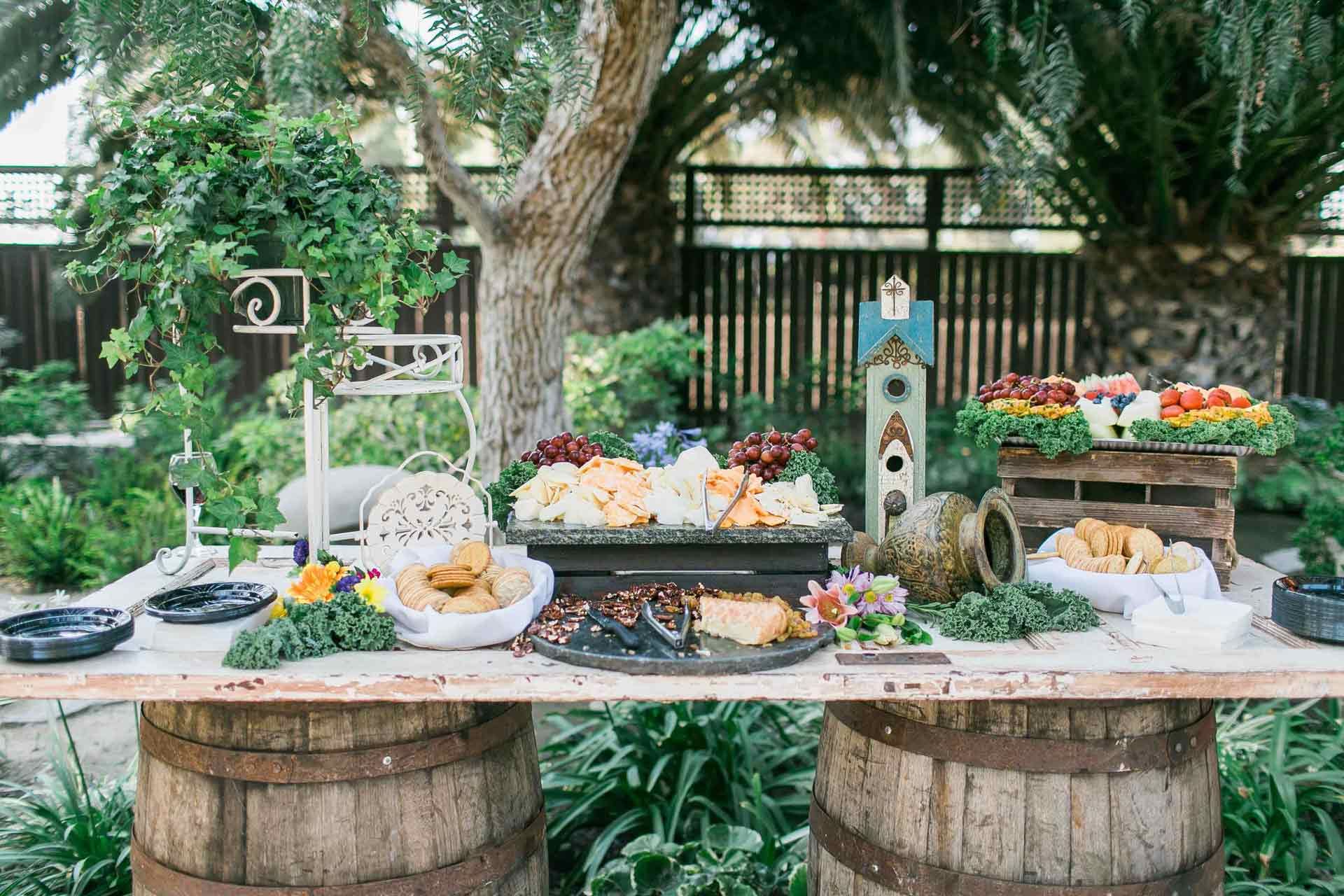 Wine Barrel Grazing Table