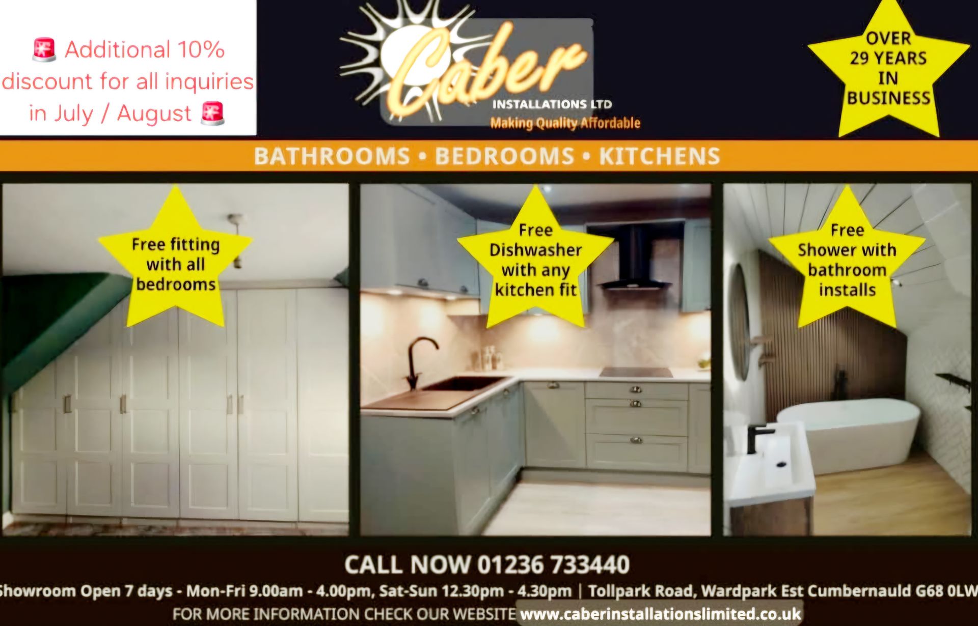 Caber Installations Ltd | Kitchen & Bedroom Manufacturer | Cumbernauld