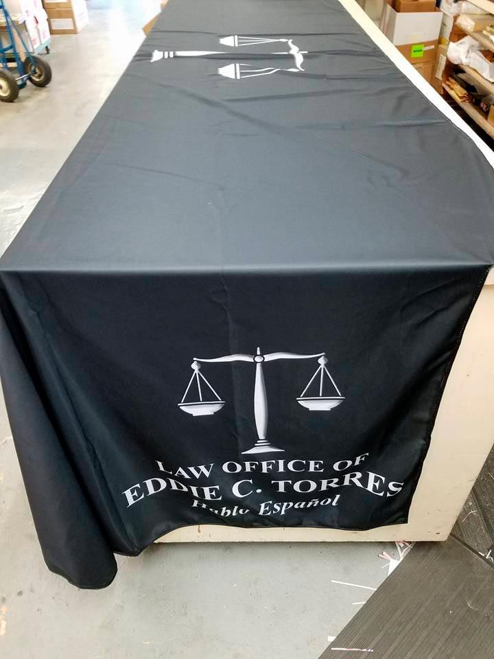 Custom Table Throw Banners Manteca, CA | J&J Printing