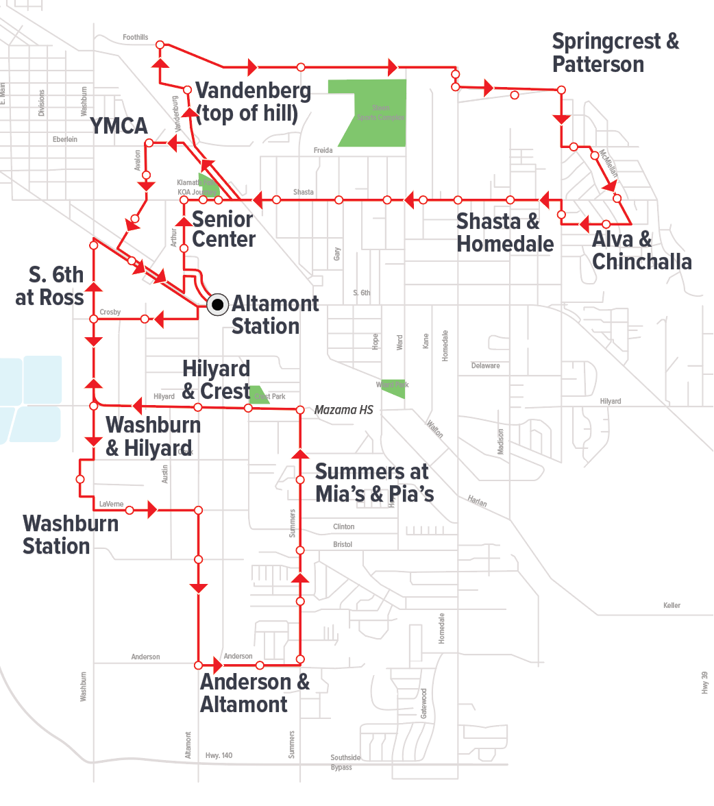 Bus Routes & Schedules | Basin Transit Service | Klamath Falls, OR