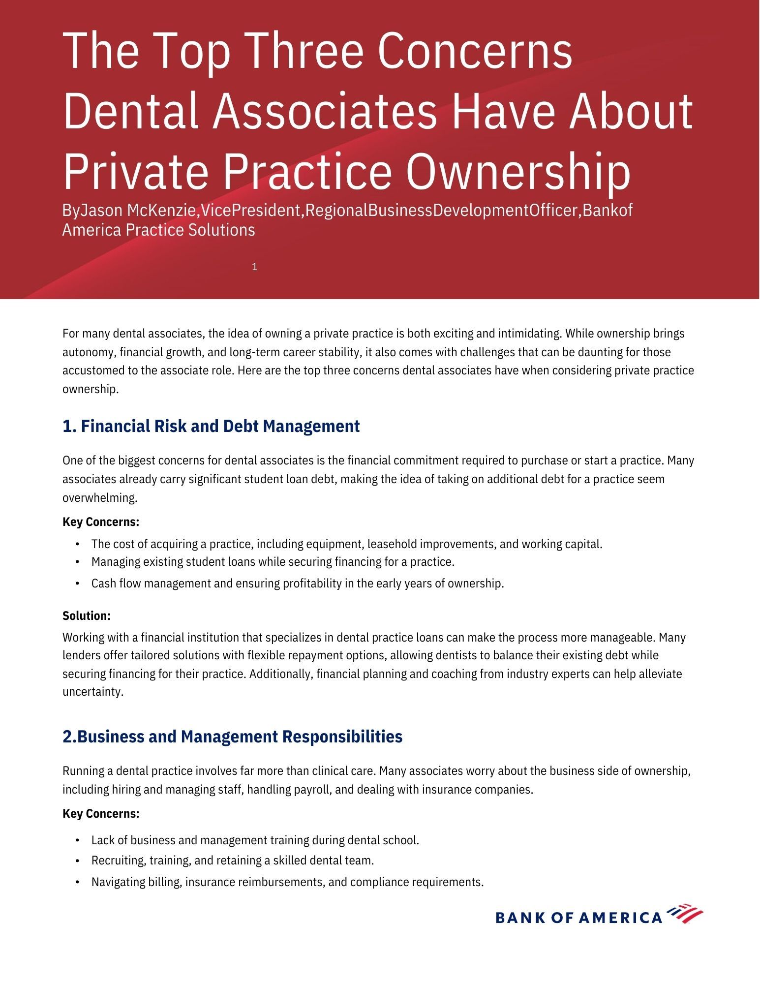 The Top Three Concerns Dental Associates Have About Private Practice ...