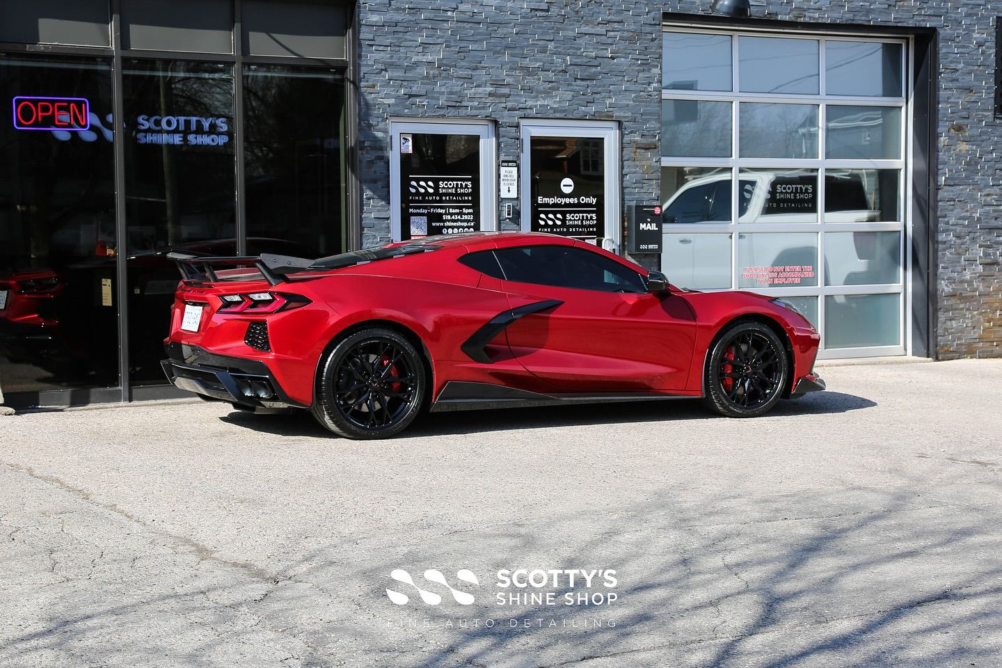 Corvette C8 PPF Window Tint Windshield Protection Film Coating