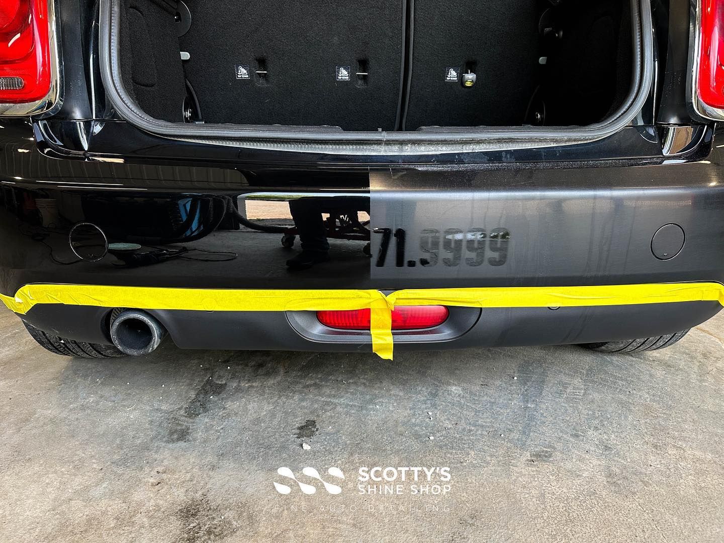 Mini Cooper Paint Correction & Polish Before and After London, ON