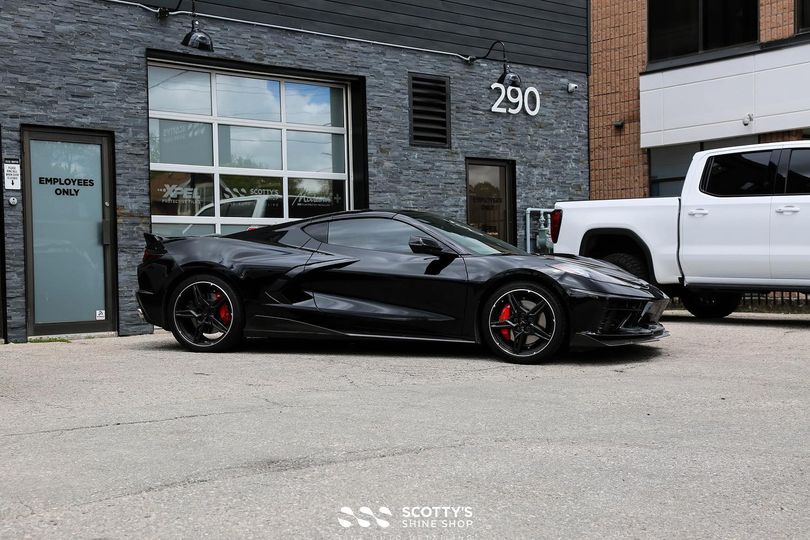 Triple Black Corvette C8 Tinted to Match with Xpel