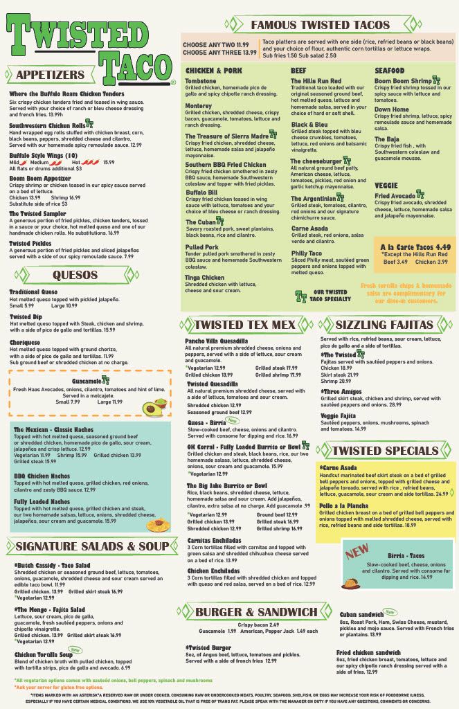 Tex-Mex Restaurant Fayetteville | Mexican Cantina | Twisted Taco