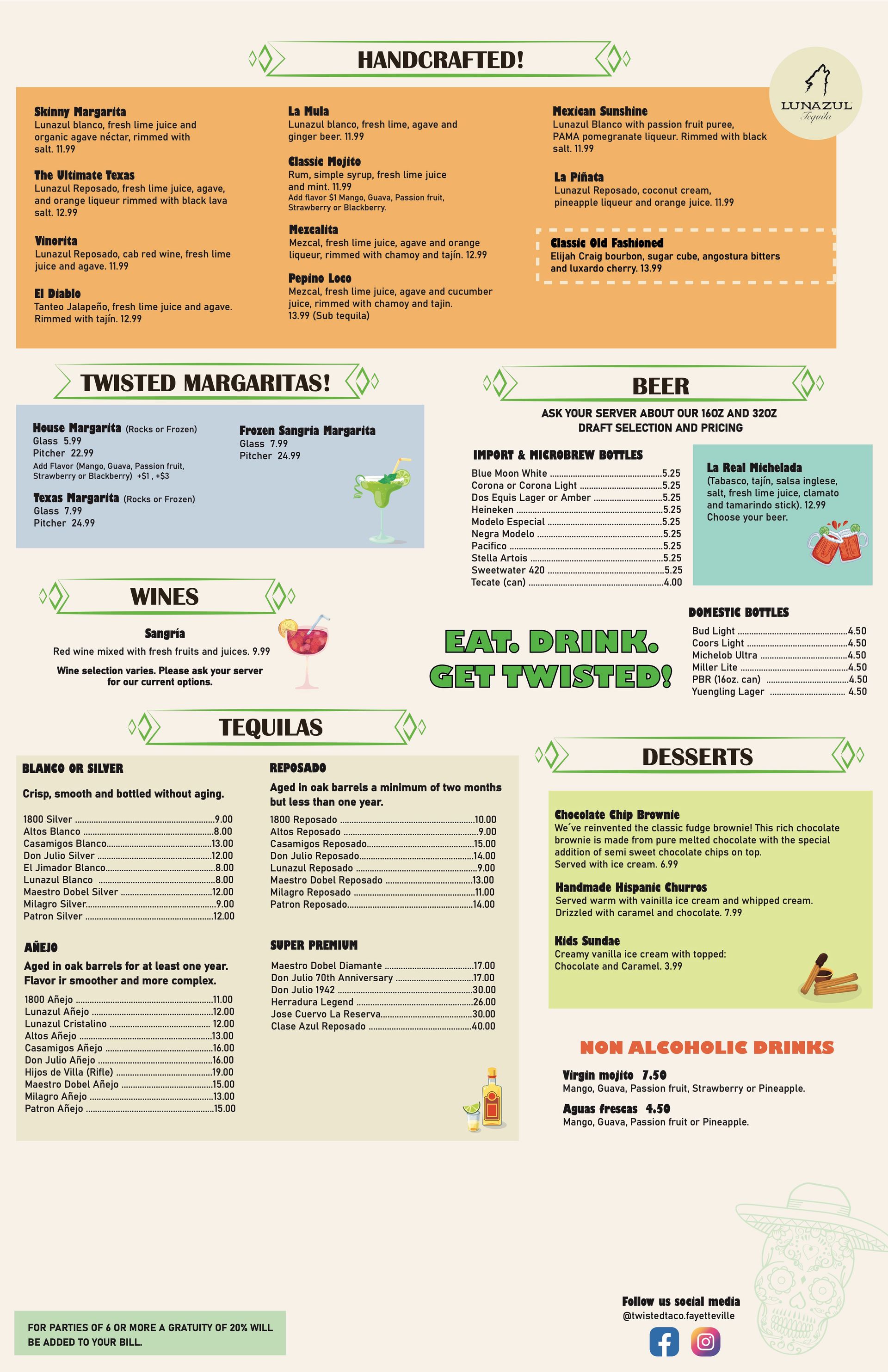 Tex Mex Restaurant Fayetteville | Mexican Cantina | Twisted Taco